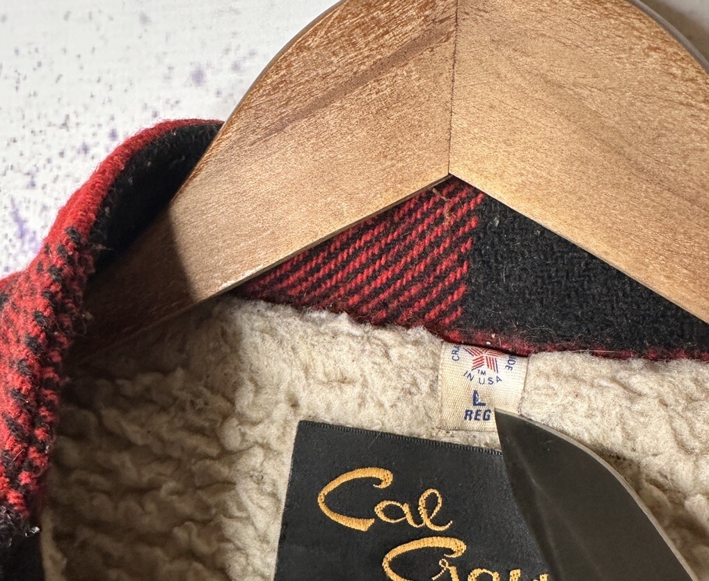 Vintage Cal Craft Sherpa Lined Buffalo Plaid Wool Bom… - Gem