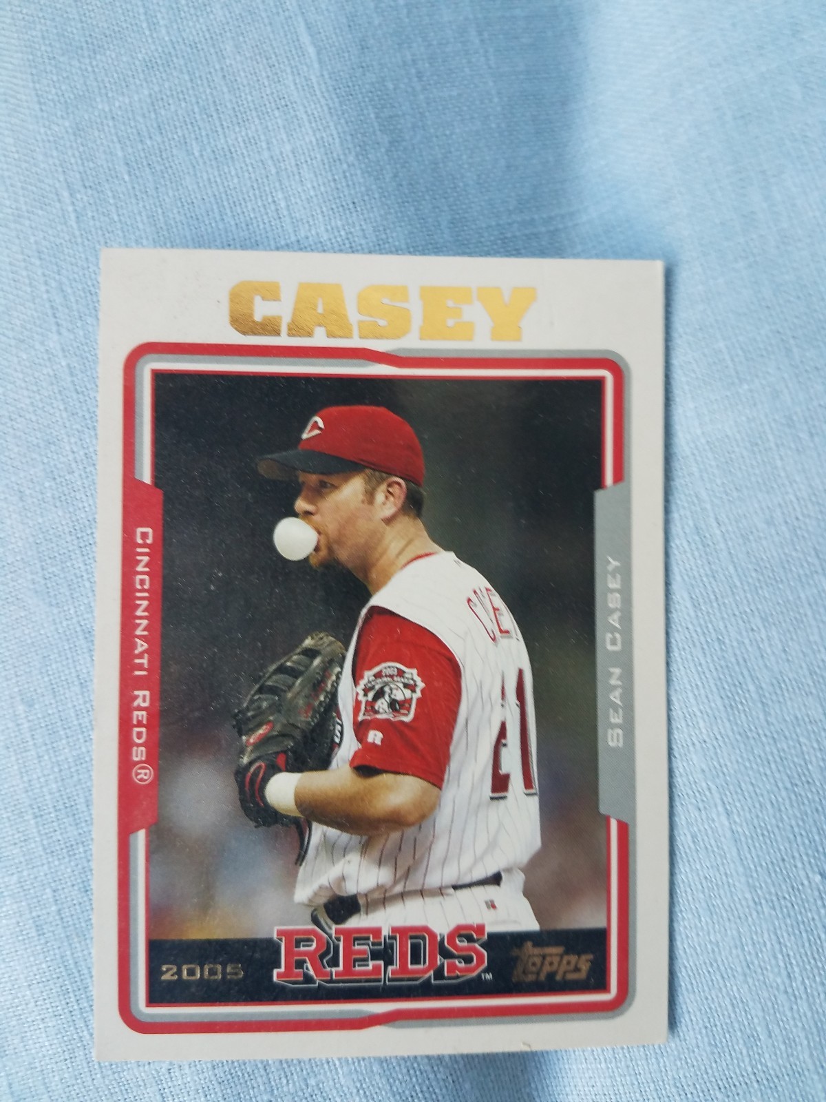 Sean Casey Wooden Plaque w/ Sean Casey 2005 Topps Card-name plate on ...