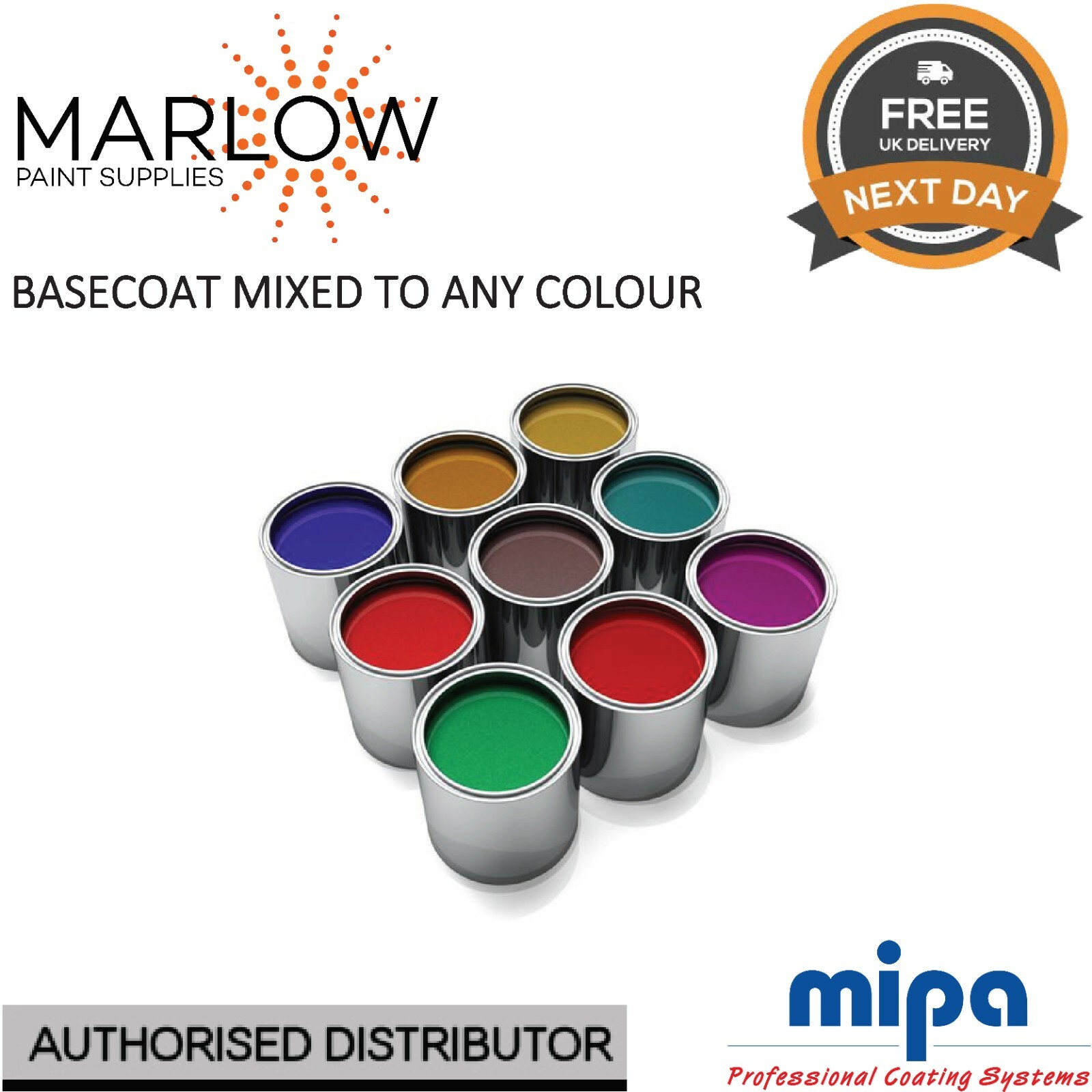 BASECOAT FULL STRENGTH MIXED TO ANY PAINT CODE - MIPA BC BASE COAT ...