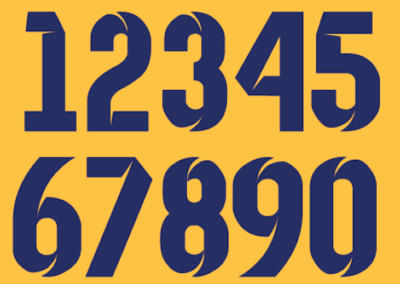 Barcelona Style Vinyl Football Shirt Soccer Numbers Heat Print Football ...