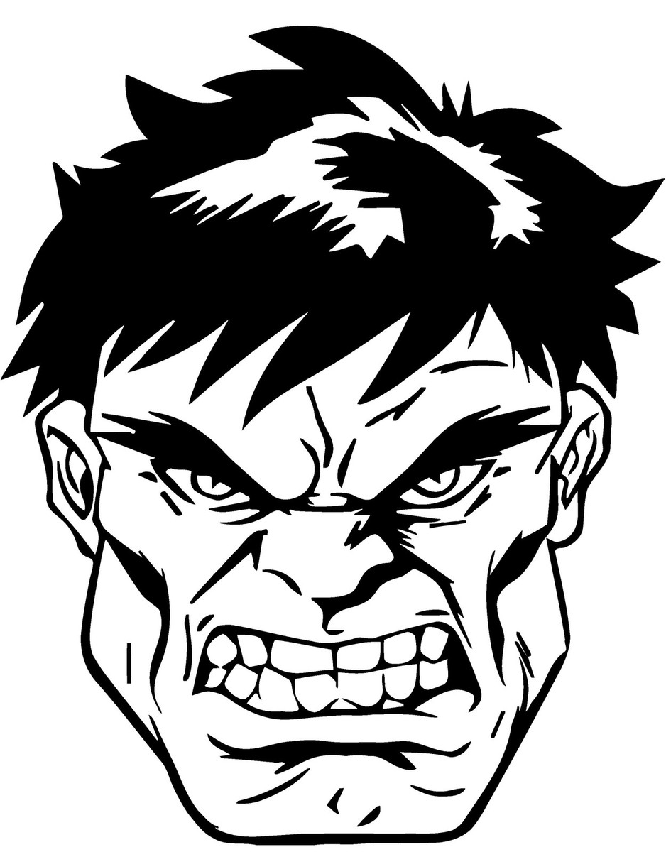 Hulk Face Stencil