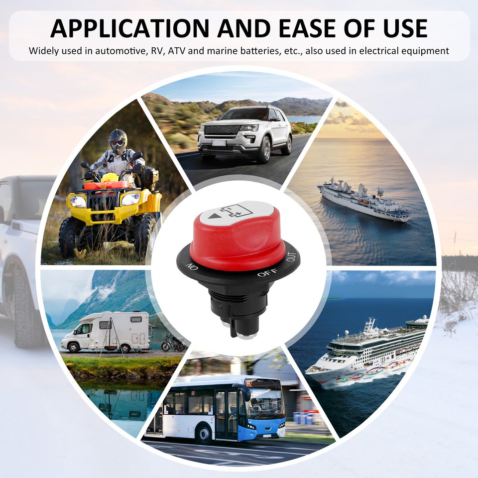 Battery Disconnect Switch 12V-48V Battery Power Cut Off Switch Heavy ...