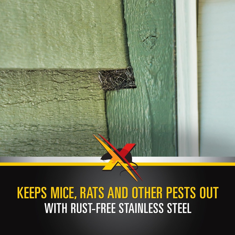 Xcluder Rodent Control Fill Fabric, Large DIY Kit, Stainless Steel Wool ...
