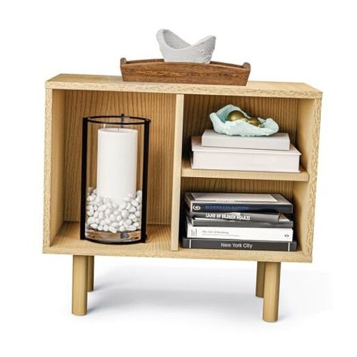 Stackable Storage Cube End Table with Door or Shelf Options Closed or ...