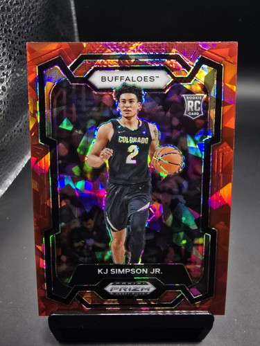 2024 Panini Prizm Draft Picks #93 KJ Simpson Jr. RC Red Ice - Hornets ...