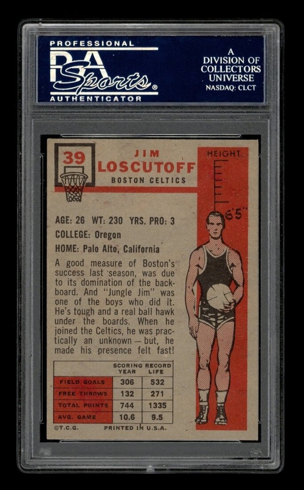 1957-58 Topps Set-Break # 39 - Jim Loscutoff PSA 6 EX-MT | eBay