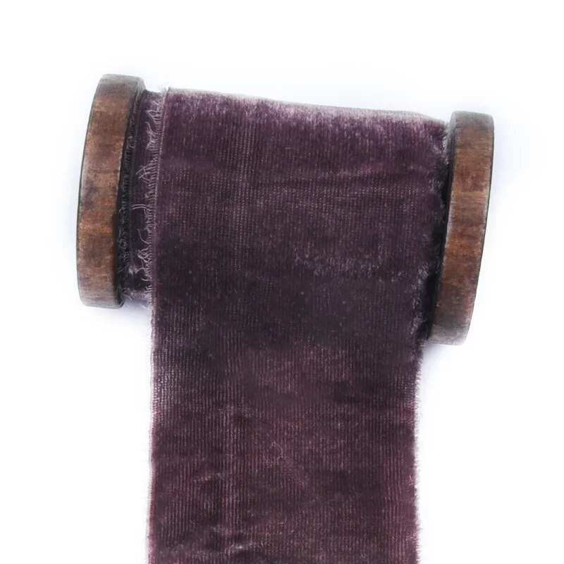 Velvet Ribbon Frayed Edge Trim Handmade Fringe Ribbons Diy Cake ...
