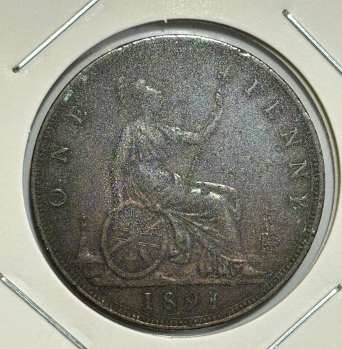 1891 Great Britain 1 Penny - Victoria Coin | eBay