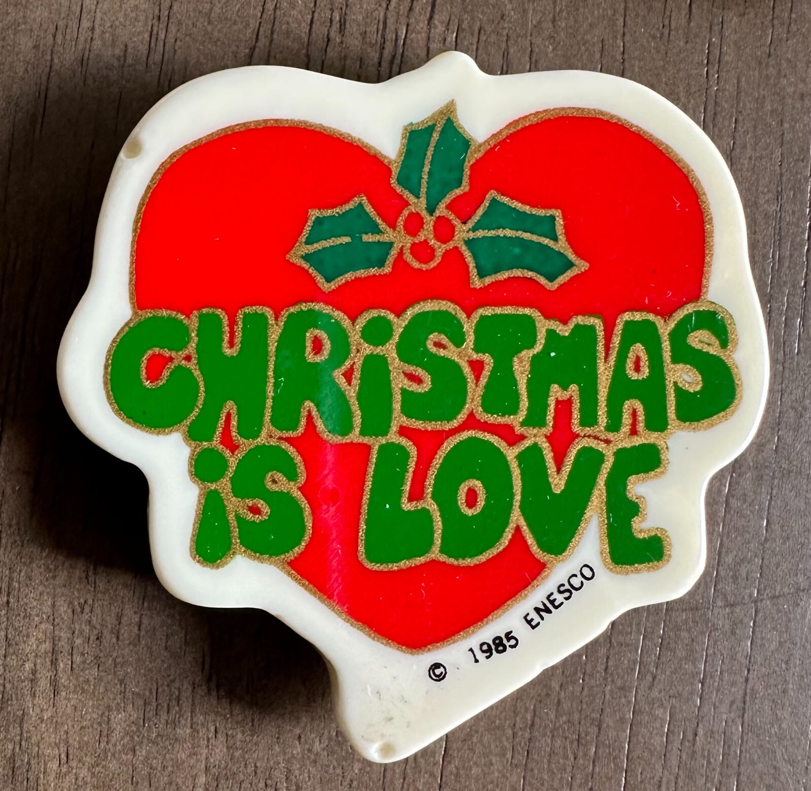 3 Vintage Enesco Christmas is Sharing - Caring - Love Refrigerator ...