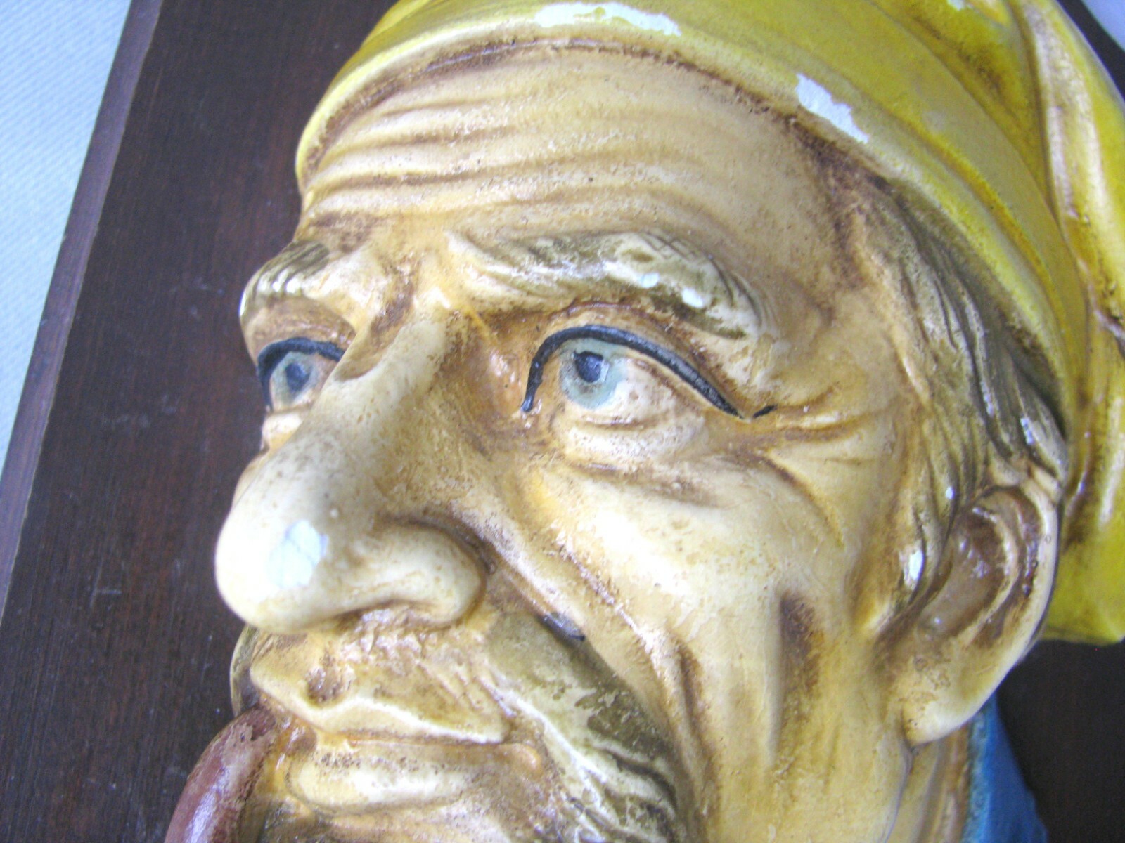 Bossons Fisherman Chalkware Head on Wood Plaque | eBay