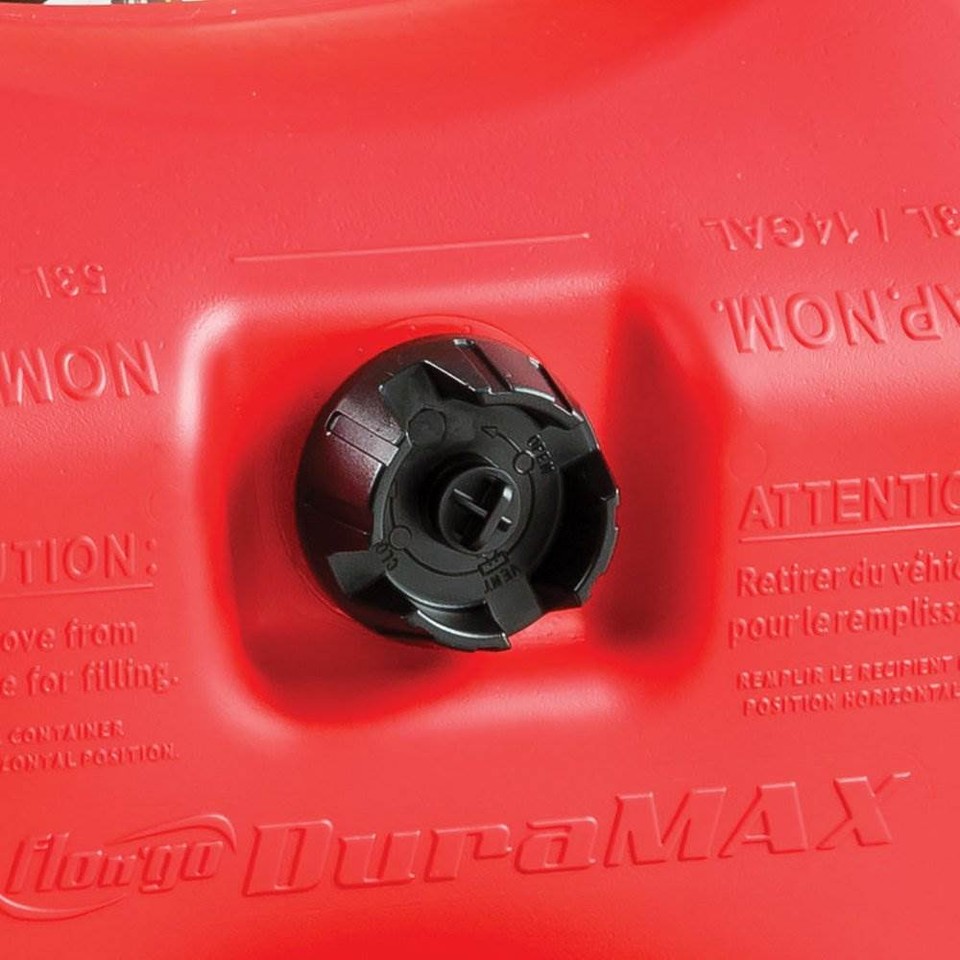 Scepter Flo N Go DuraMax 14 Gallon Gas Fuel Tank Container with Pump ...