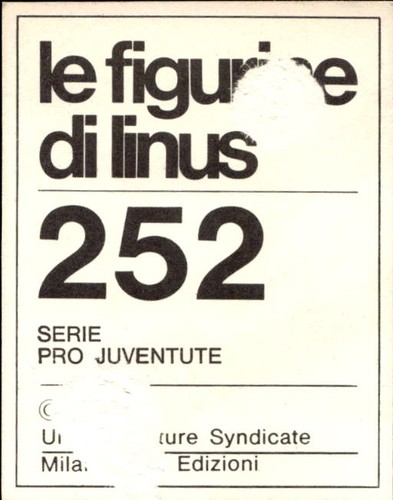 figurina Rec. Le figurine di Linus Milano Libri Edizioni 1971 # 252 | eBay