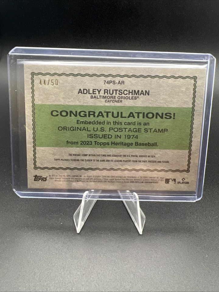 2023 Topps Heritage - 1974 US Postal Stamp Relic Adley Rutschman #74PS ...