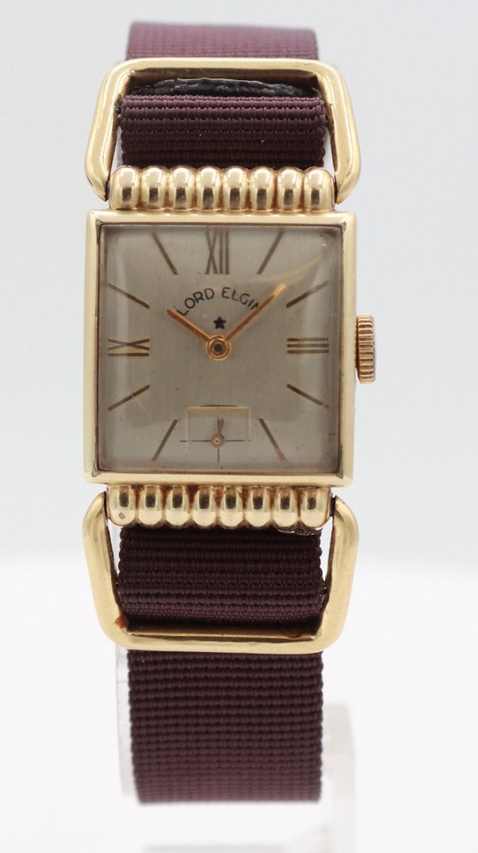 Vintage Lord Elgin Driver's Men's Mechanical Wristwatch 559 USA 14k ...