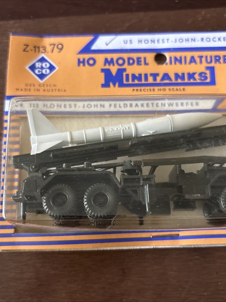 ROCO Minitanks 1:87 HO Scale # Z-113 US HONEST JOHN-ROCKET M31 Rare NOS ...