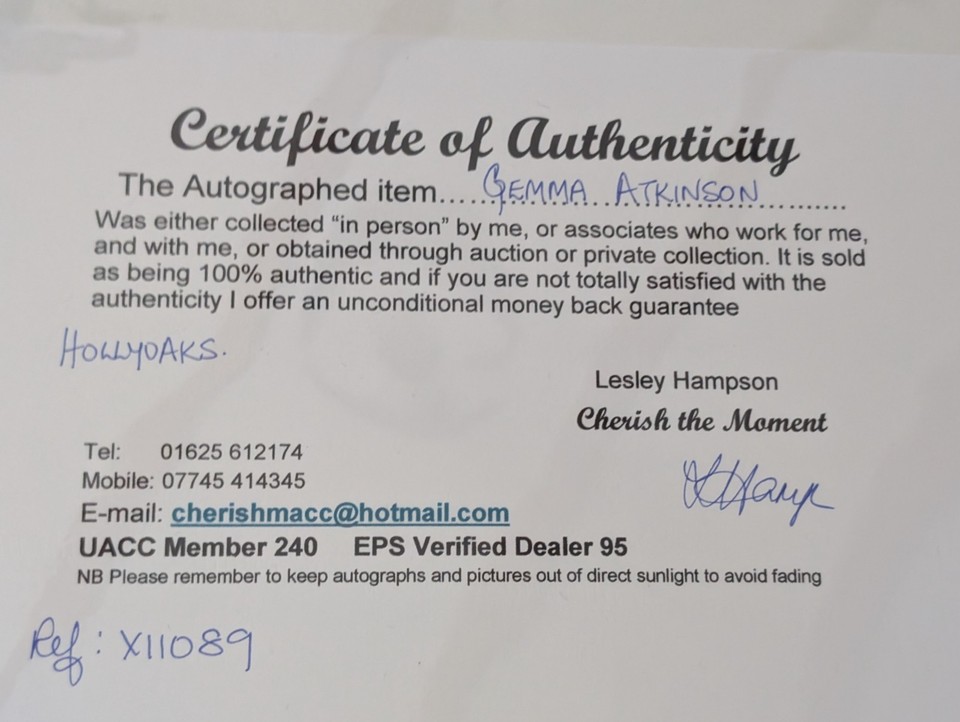 GEMMA ATKINSON Sexy Glamour Model + Actress Signed Mounted Autographed ...