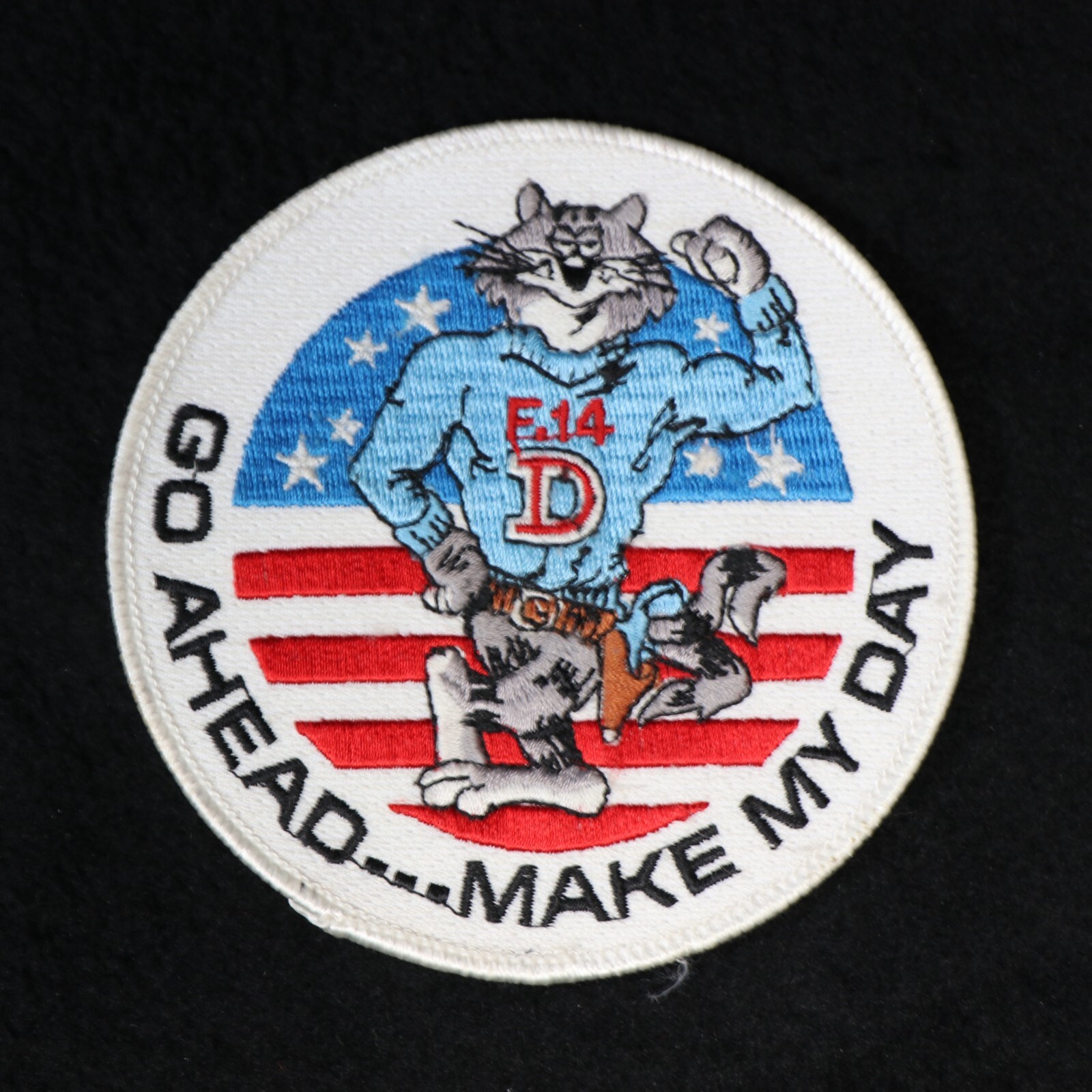 US Navy F-14D Tomcat Embroidered Patch Racing Go Ahead Make my Day Military Jet | eBay