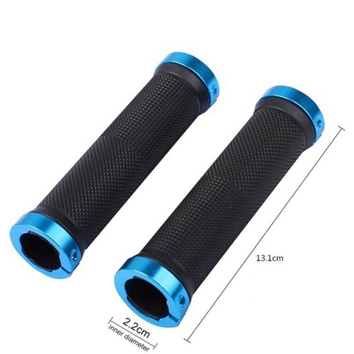 Lock-On Bike Grips - MTB BMX Mountain Cycle - Red Black Blue White Gold ...