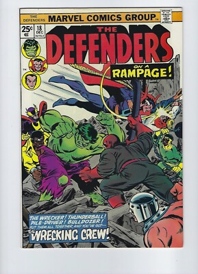 Defenders #18 Marvel 1974 Gorgeous VF/NM or better 1st Full Wrecking ...