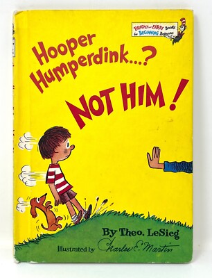 Hooper Humperdink Not Him Theo LeSieg VINTAGE 1976 Dr Seuss Book Club ...