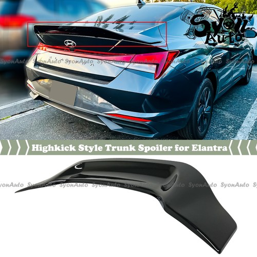 FITS 2021+ HYUNDAI ELANTRA GLOSS BLACK HIGHKICK DUCKBILL REAR TRUNK ...