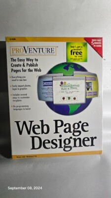 Pro Venture #Sealed Web Page Designer Windows 95/ Windows 98 | eBay