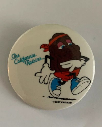 Vtg. The California Raisins Jogging 1987 CALRAB Button Pin | eBay