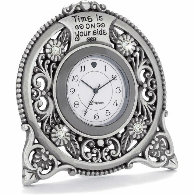 Brighton "time Is on Your Side" Silver Desk Clock for sale online | eBay