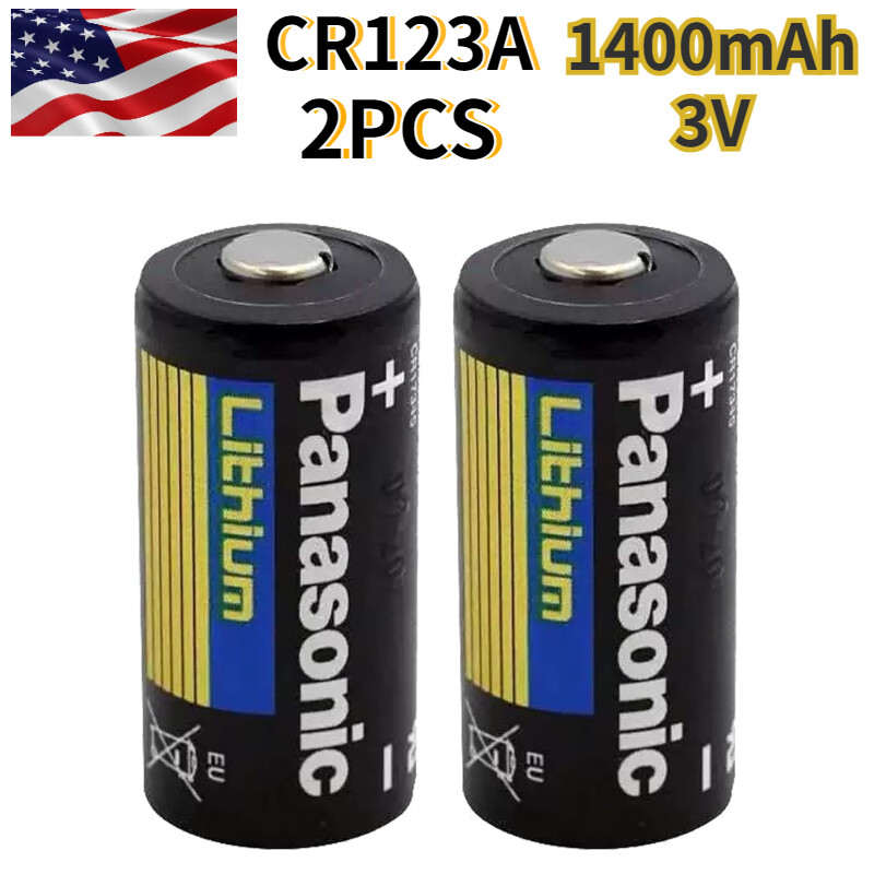 2 Pack CR123A 123A Industrial 3V Batteries Replacement for DL123 EL123 ...
