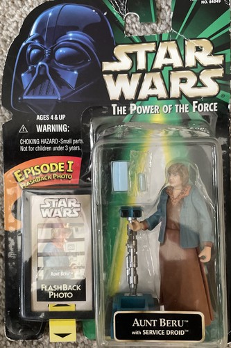 AUNT BERU w/Droid Star Wars POTF Flashback Photo Hasbro 3.75" Action ...