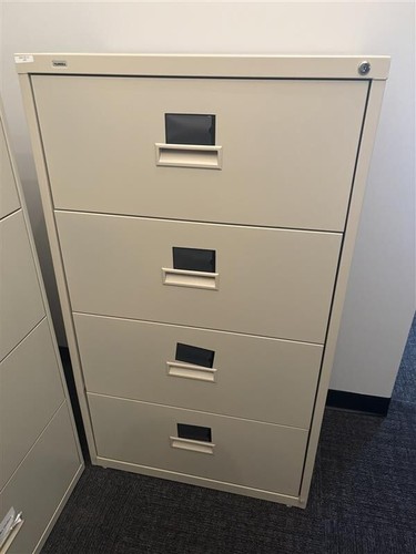 Lorell Lateral 4 Drawer Filing Cabinet 52in x 30in x 18in (Missing Key ...