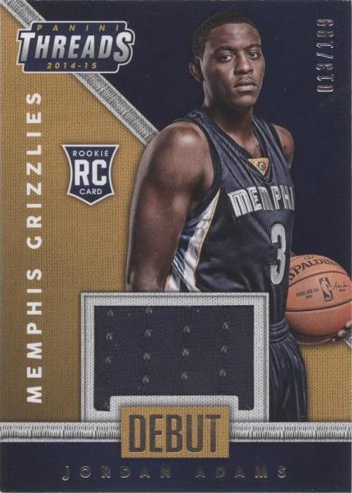 2014-15 Panini Threads - Debut Threads Jordan Adams #33 /199 (MEM, RC ...
