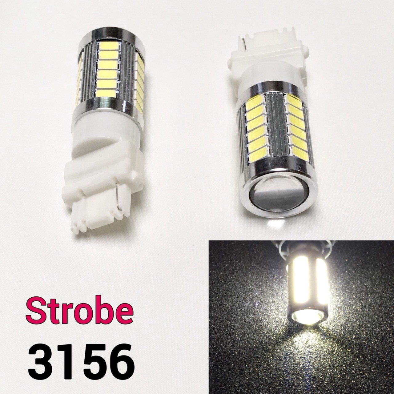 Ford Strobe Reverse Backup 33 SMD LED Bulb 6K White T25 3156 3456 B1 ...