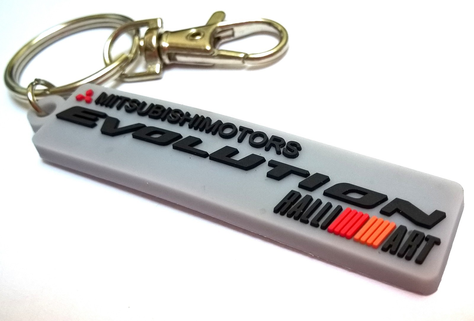 Rare Mitsubishi keychain Ralliart rubber key holder Lancer Evo scratch ...