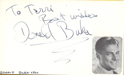 B-DONALD BUKA autographed card with COA | eBay