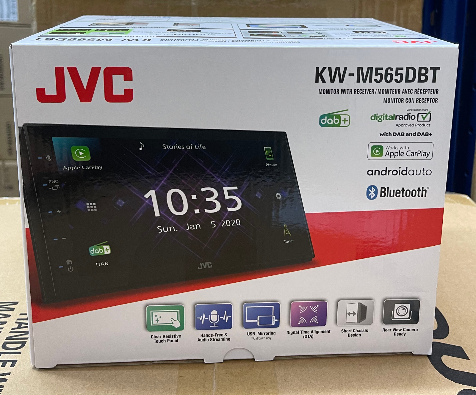 JVC CarPlay Android Car Auto Stereo 6.8" Double Din DAB Screen USB KW ...