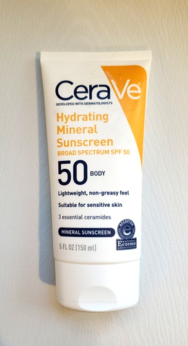 New CeraVe SPF 50 Hydrating Mineral Sunscreen for Body 5 fl oz Exp 08/ ...