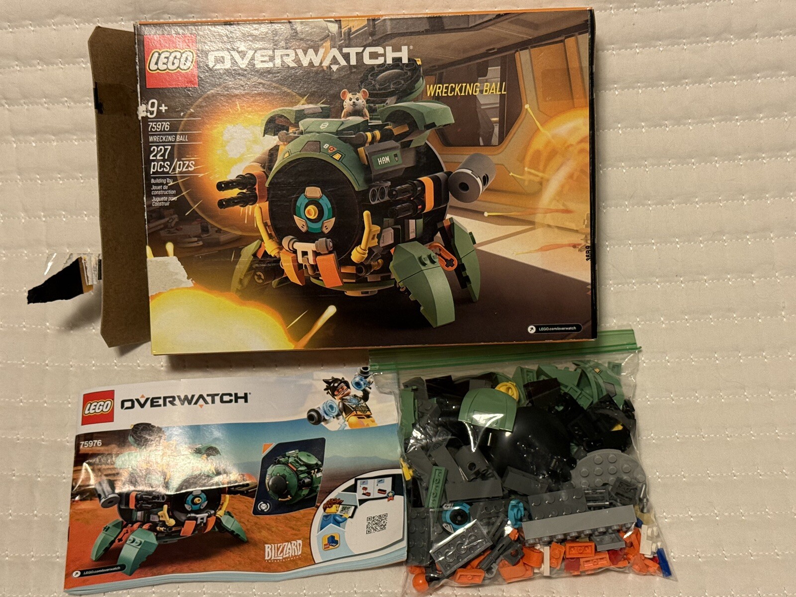 LEGO Overwatch 75976 Wrecking Ball Hammond Hamster Complete With Box ...