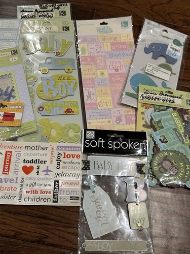Large Lot Of Baby Scrapbooking Dimensional Stickers Supplies Die Cuts ...