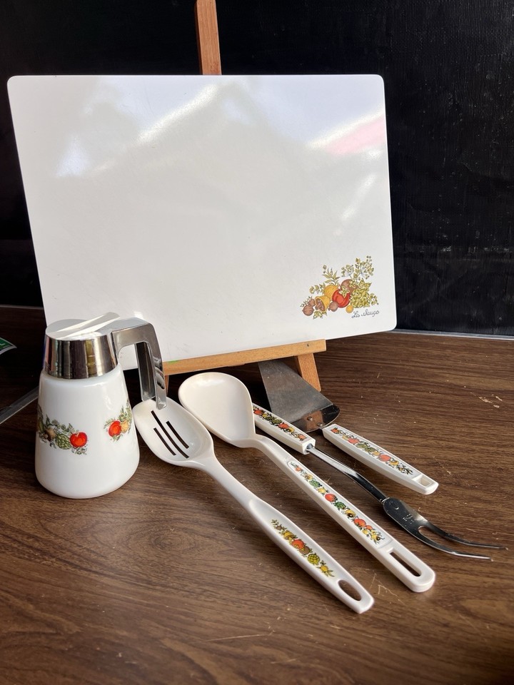Corning Ware-spice Of Life- Cutting Board-utensils-syrup Pourer | eBay