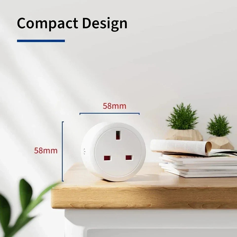 Wireless Smart Plug WiFi Sockets Power Socket for Google Home & Alexa ...
