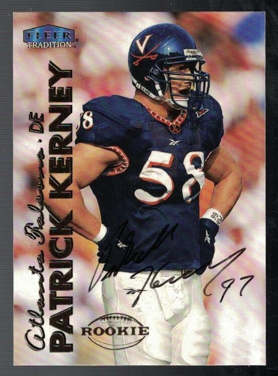 1999 FLEER PATRICK KERNEY DE ATLANTA FALCONS ROOKIE SIGNED NFL FOOTBALL ...