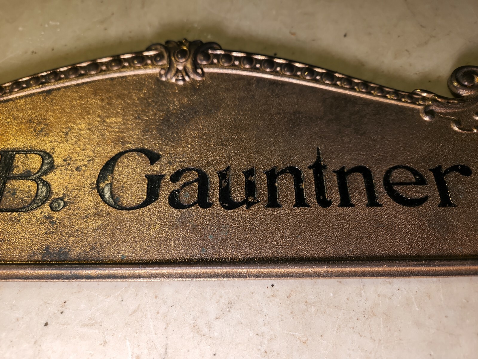 Antique NATIONAL CASH REGISTER NCR Top Sign J. B. Gauntner Original off ...