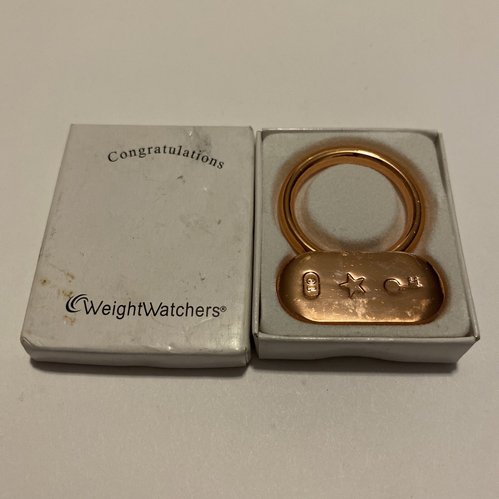 Weight Watchers 10 Pound Keychain Keyring Purse Bag Rose Gold | eBay