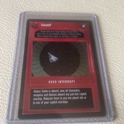 SWCCG: Evacuate? [Ungraded] Premiere SW Star Wars CCG Decipher | eBay