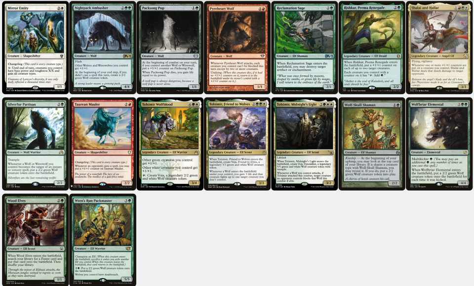 Voja, Jaws of the Conclave ELVES AND WOLVES Magic MTG Custom Commander ...