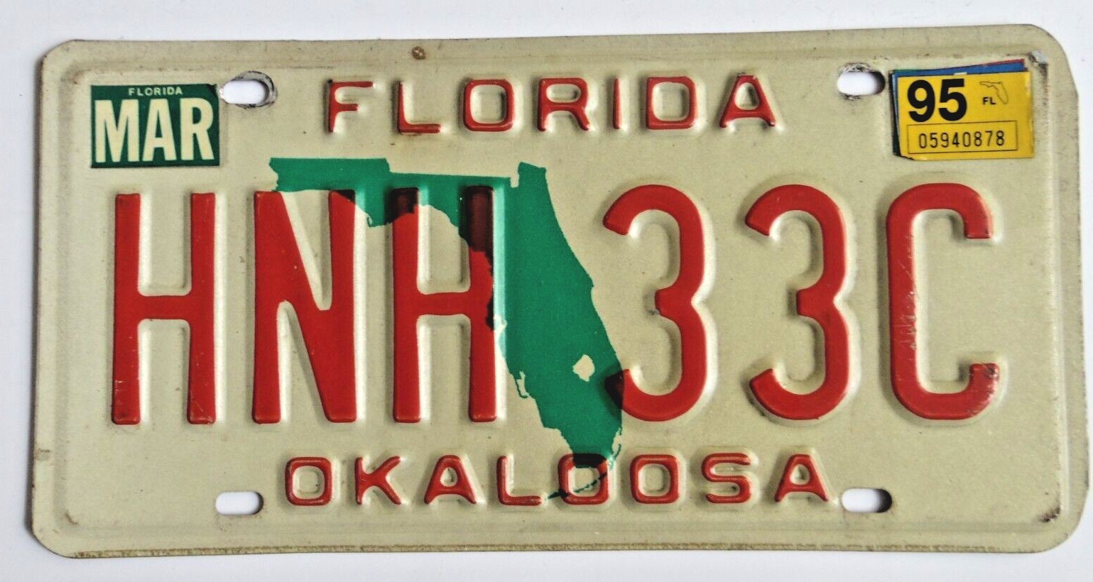 Vintage 1990's Florida License Plate Tag *Pick One* Red or Green | eBay