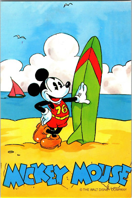 Vtg Postcard, Surfer Mickey Mouse, The Walt Disney Company | eBay