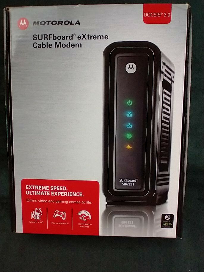 Cable Modem Motorola Surfboard Xtreme DOCSIS 3.0 Model SB6121 ...