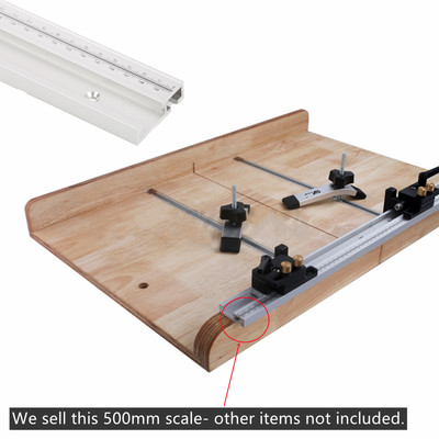 50CM T-Track Miter Slot Table Saw Gauge Aluminium Alloy Woodworking ...